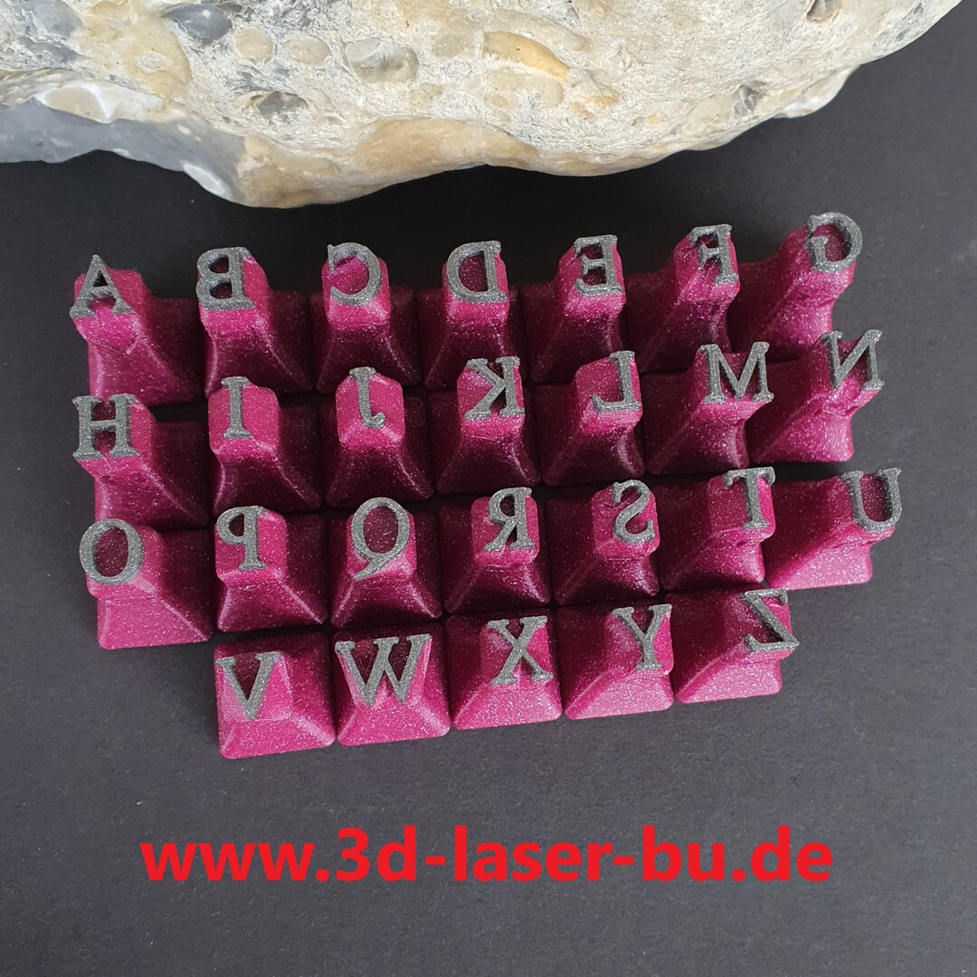 Clay Stamp Letter Set 9 Mm - Typewriter Font | Clay Stamp | Ceramic ...