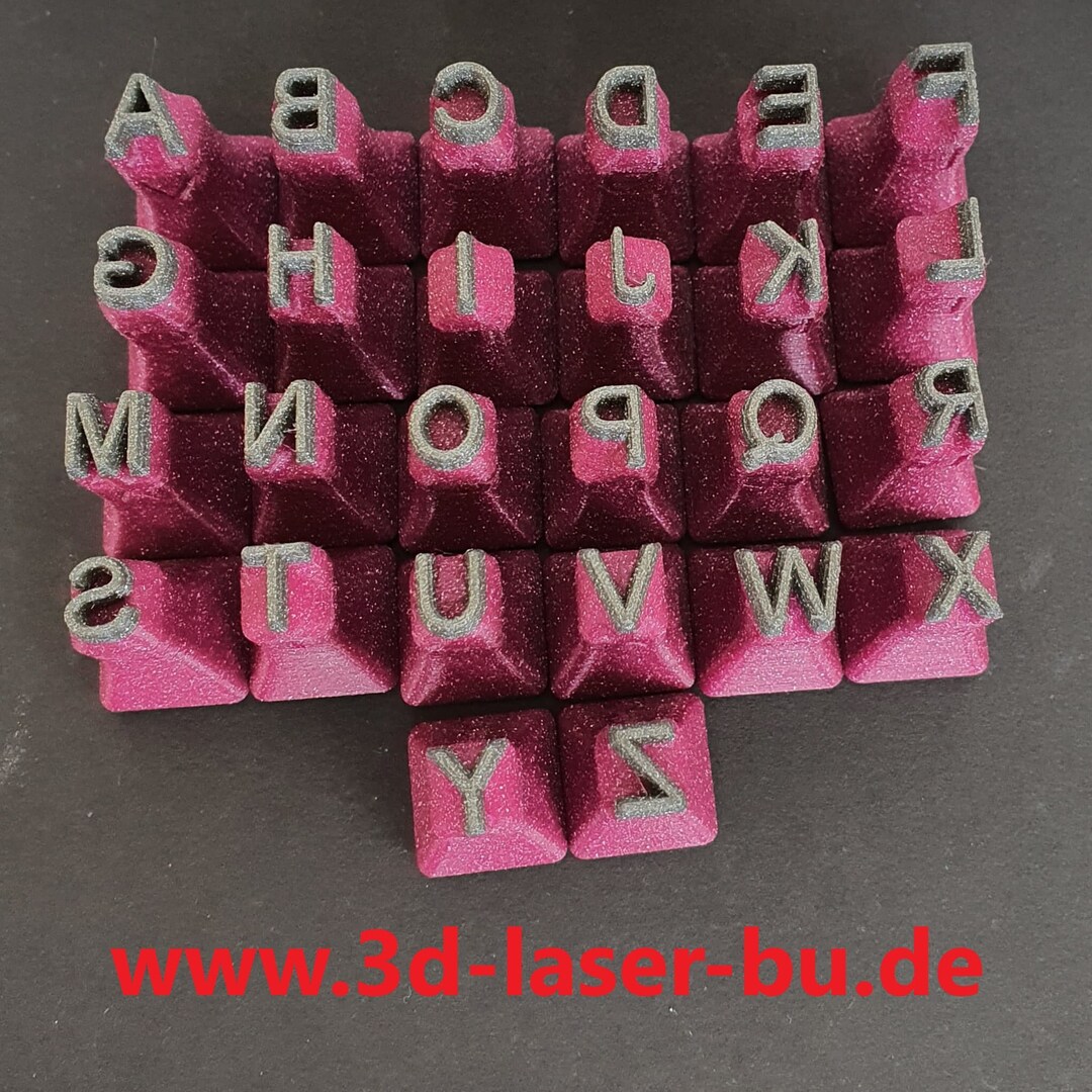 Ton Keramik Stempel Buchstaben Zahlen Satzzeichen 8 mm | Alphabet ...