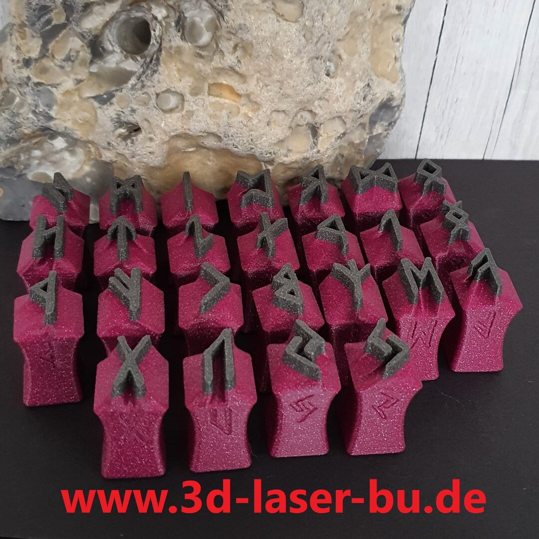 Clay Ceramic Stamp Set Runes Alphabet Futhark Freestyle 20 Mm - Etsy