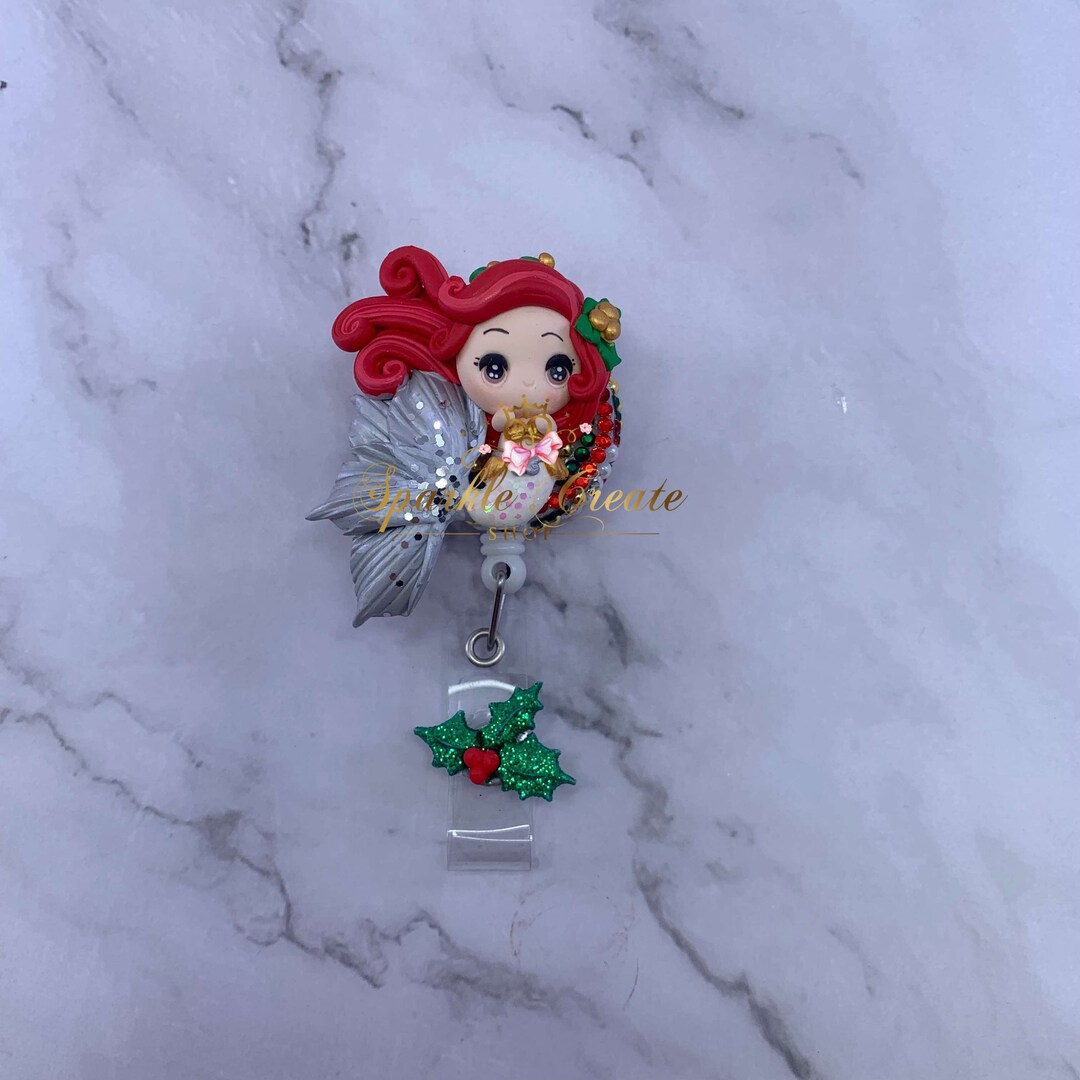 Christmas Mermaid Badge Reel|nurse Gift, Clinic Badge Reel, Emergency ...