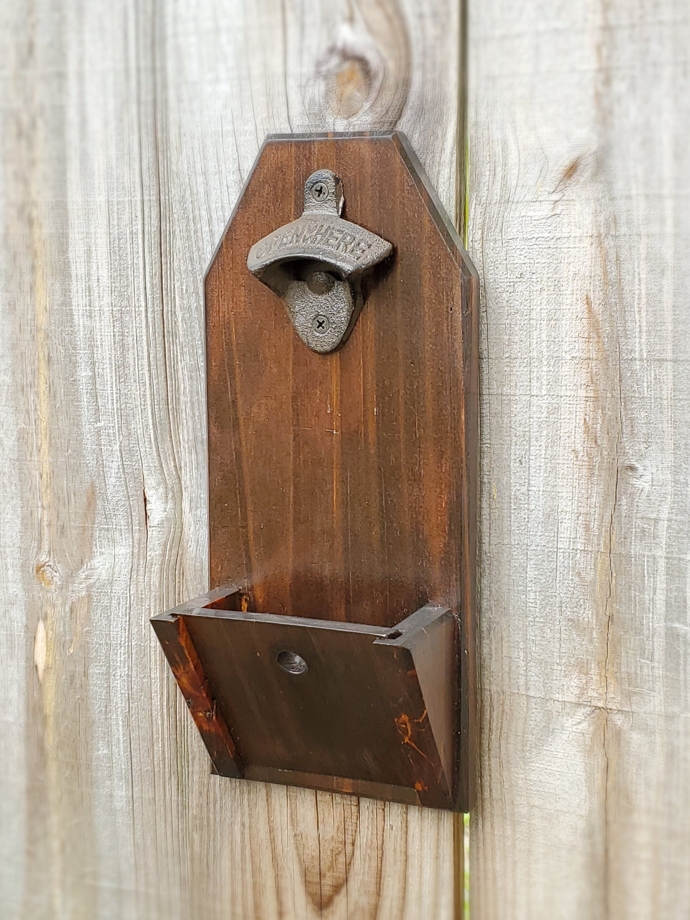 Easy Clean Beer Bottle Opener (modern Rustic Style- Beveled Edges ...