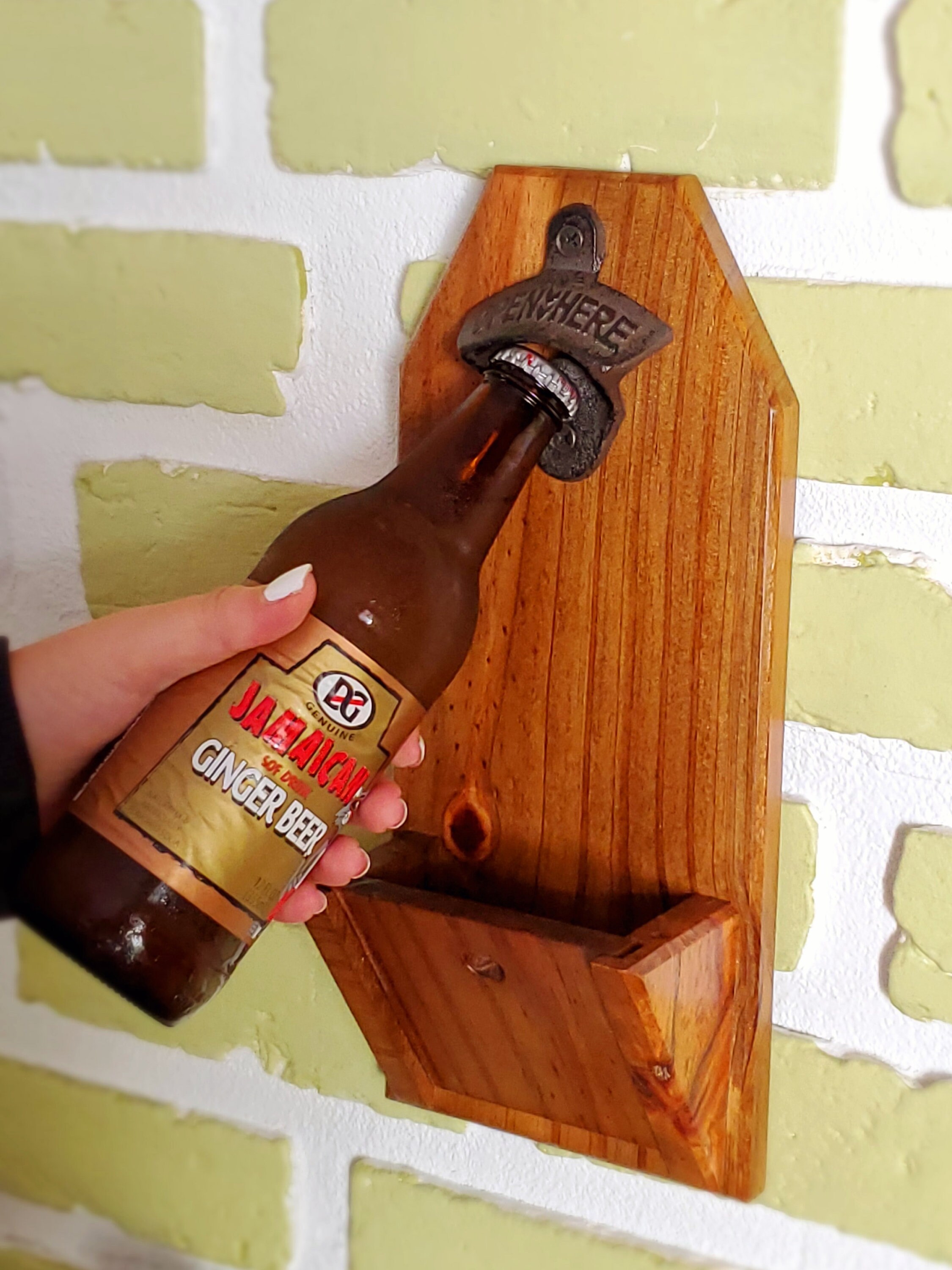 Easy Clean Beer Bottle Opener (modern Rustic Style- Beveled Edges ...