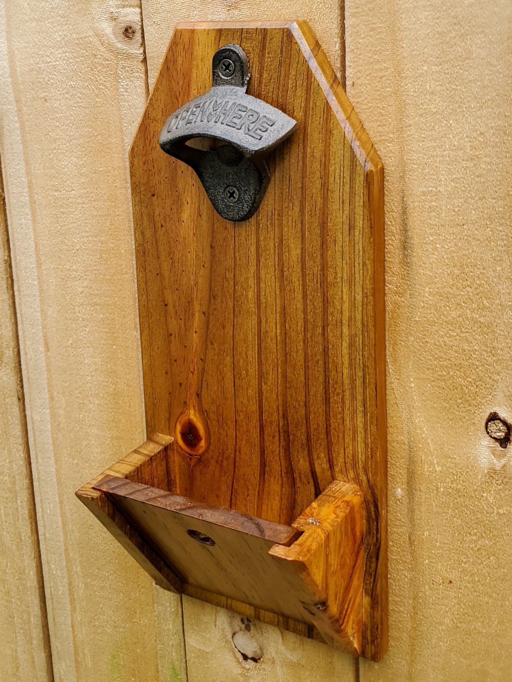 Easy Clean Beer Bottle Opener (modern Rustic Style- Beveled Edges ...