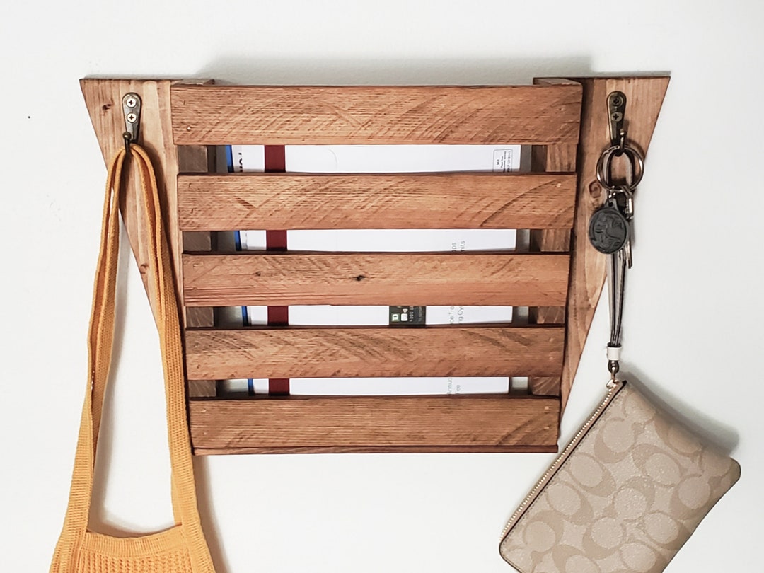 Entryway Mail Key Organizer, Modern Rustic Mail Holder, Entry Door ...