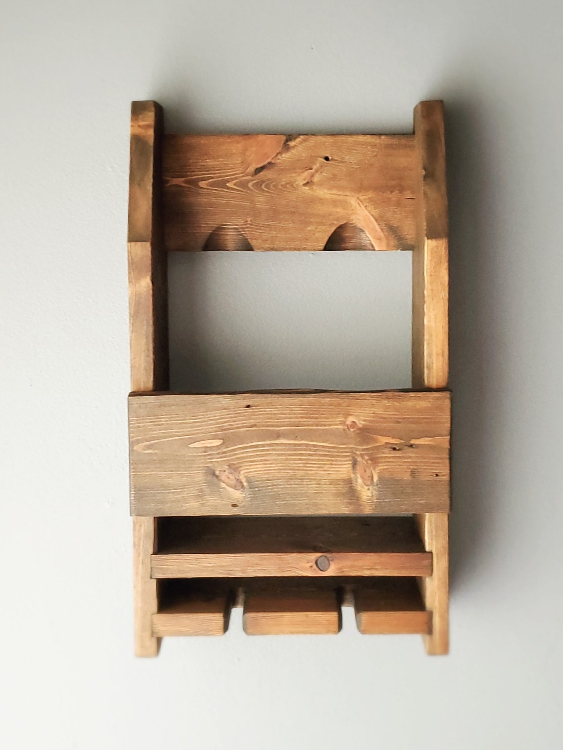 Wall Mounted Wine Rack old Country Style Straight Edges Glass Holder ...