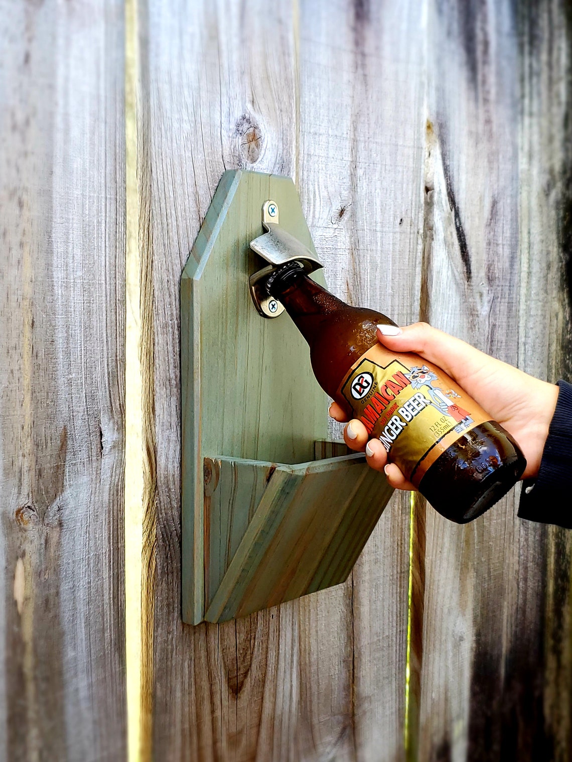 Wall Mounted Beer Bottle Opener modern Rustic Style Beveled Edges ...