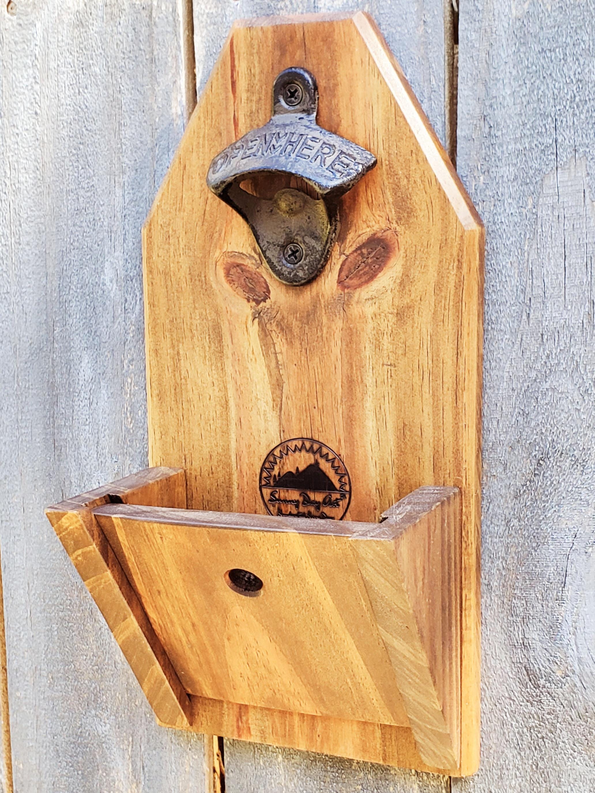 Easy Clean Beer Bottle Opener (modern Rustic Style- Beveled Edges ...