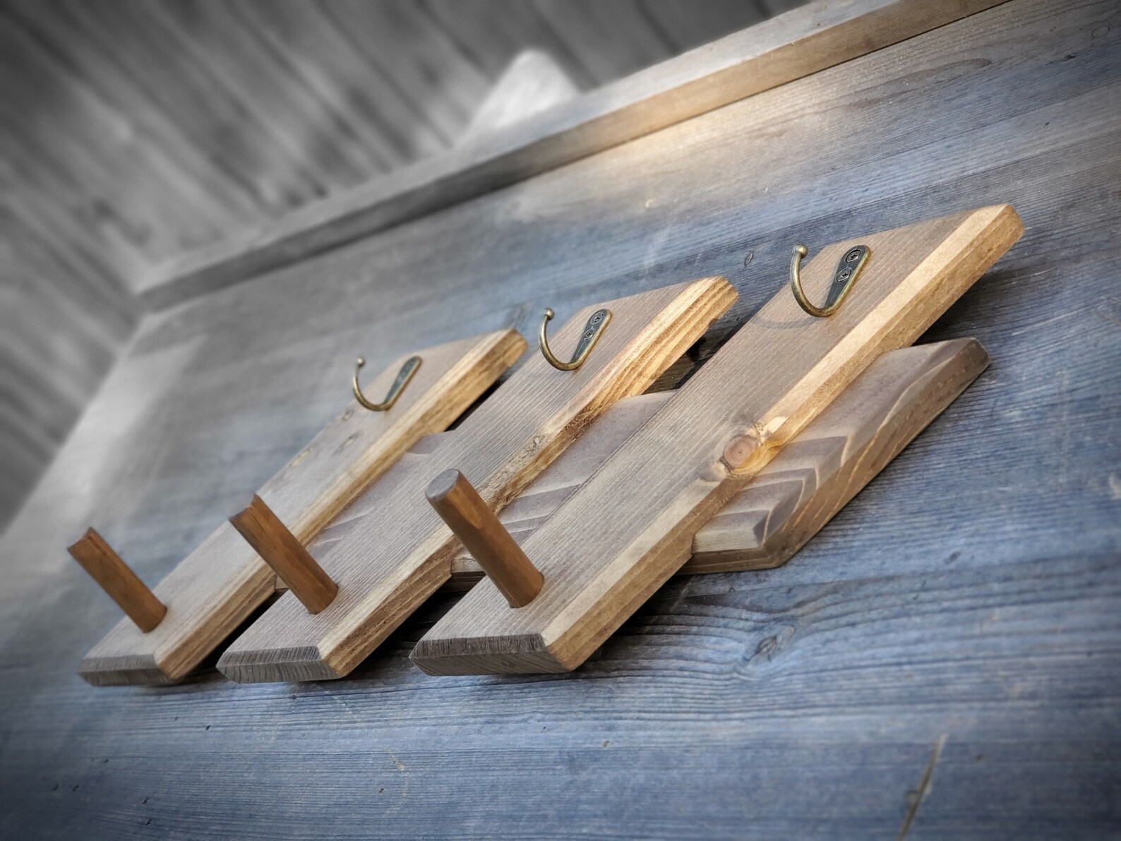 Coat Rack and Key Holder, Modern Rustic Hanger, Entryway Key Organizer ...