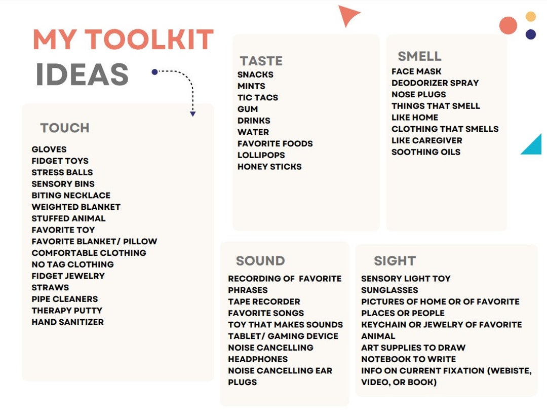 Sensory Tool Kit Ideas - Etsy