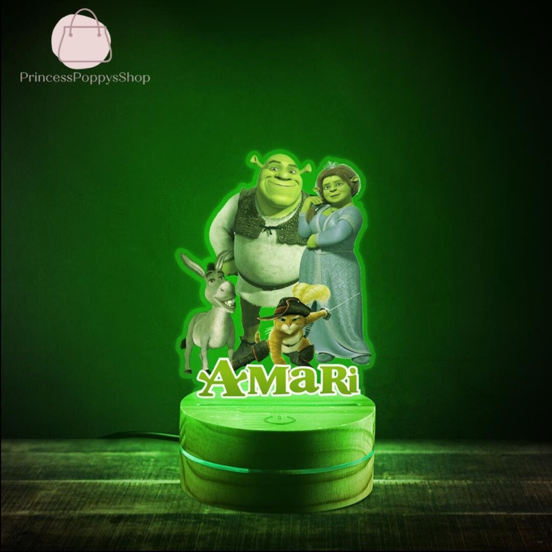 Personalized Shrek Night Light Personalized Name Night Light - Etsy
