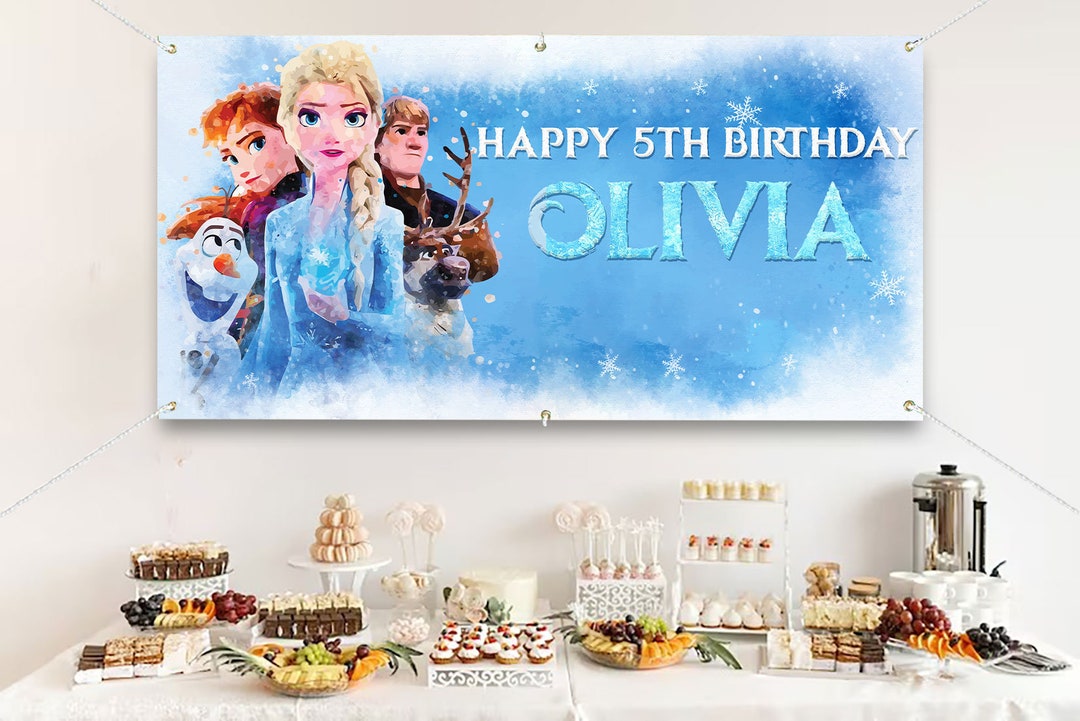 Frozen Birthday Backdrop Printed Photography Backdrop - Etsy