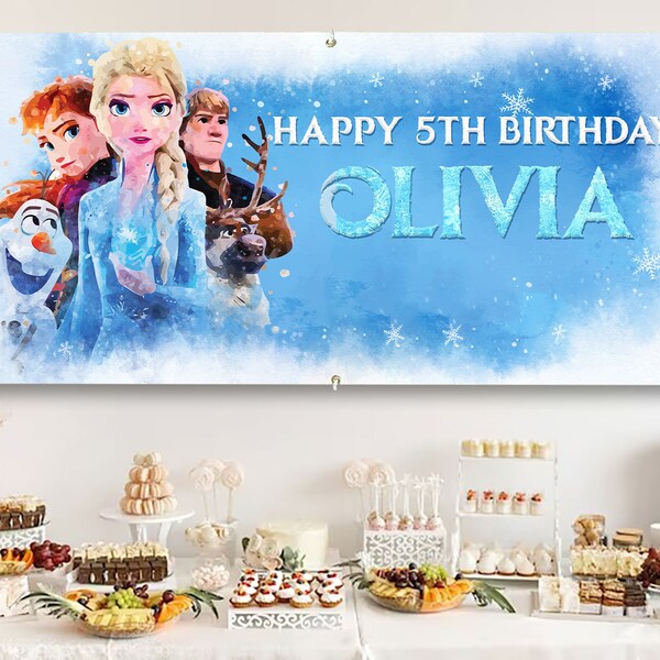 Frozen Backdrop - Etsy