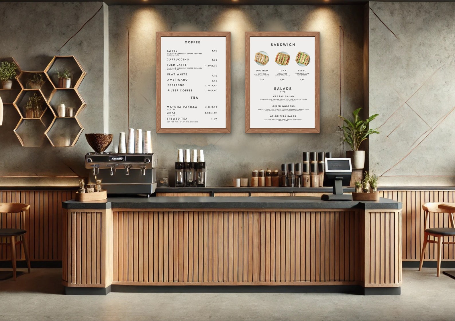 Editable Digital Cafe Menu Template | Canva File | Customizable ...
