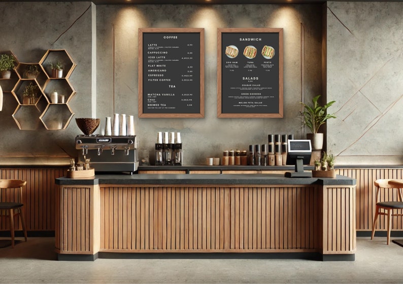 Editable Digital Cafe Menu Template | Canva File | Customizable ...