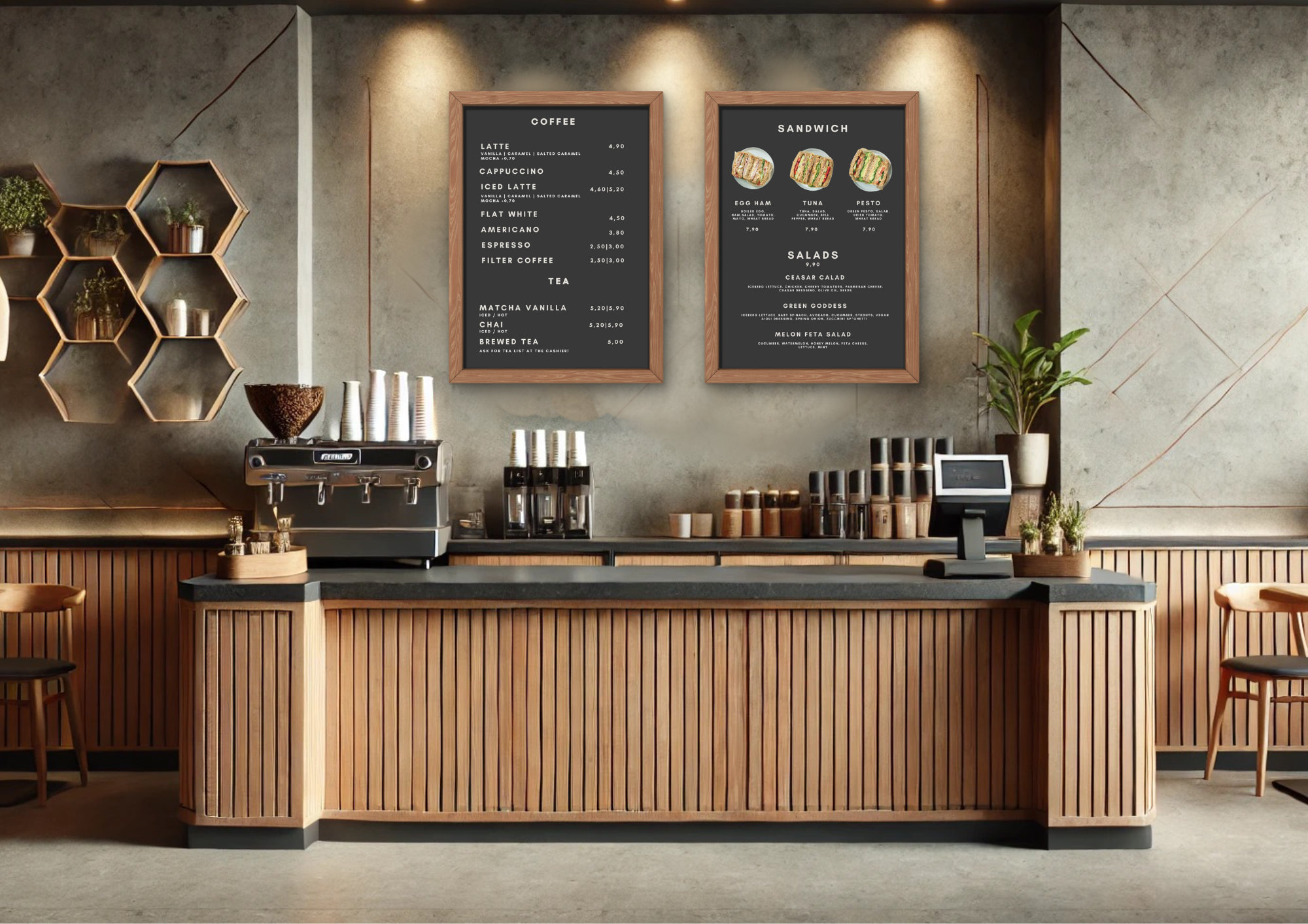 Editable Digital Cafe Menu Template | Canva File | Customizable ...