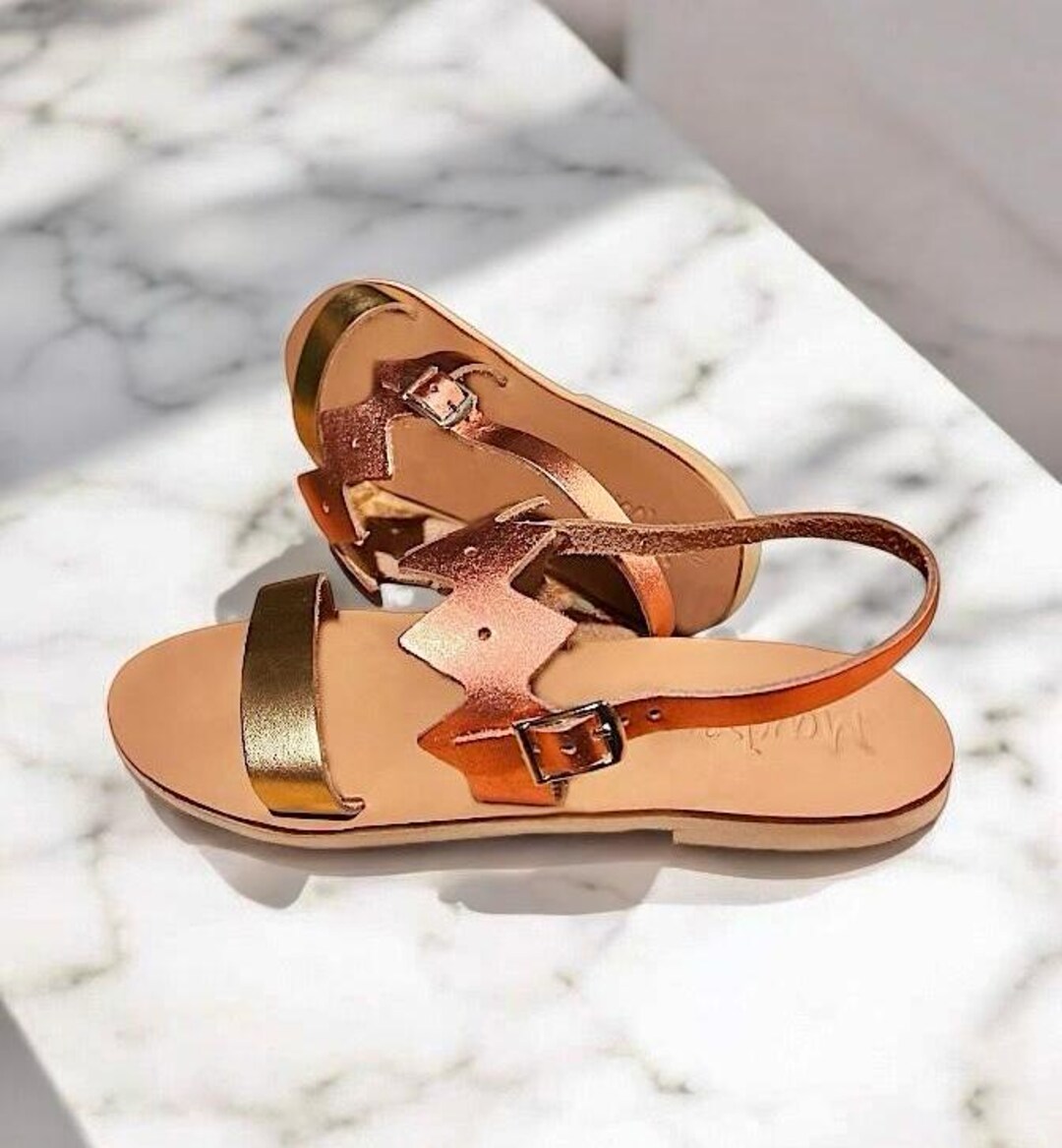 Handmade Leather Sandals, Leather Sandals Women, Ankle Strap Sandal ...