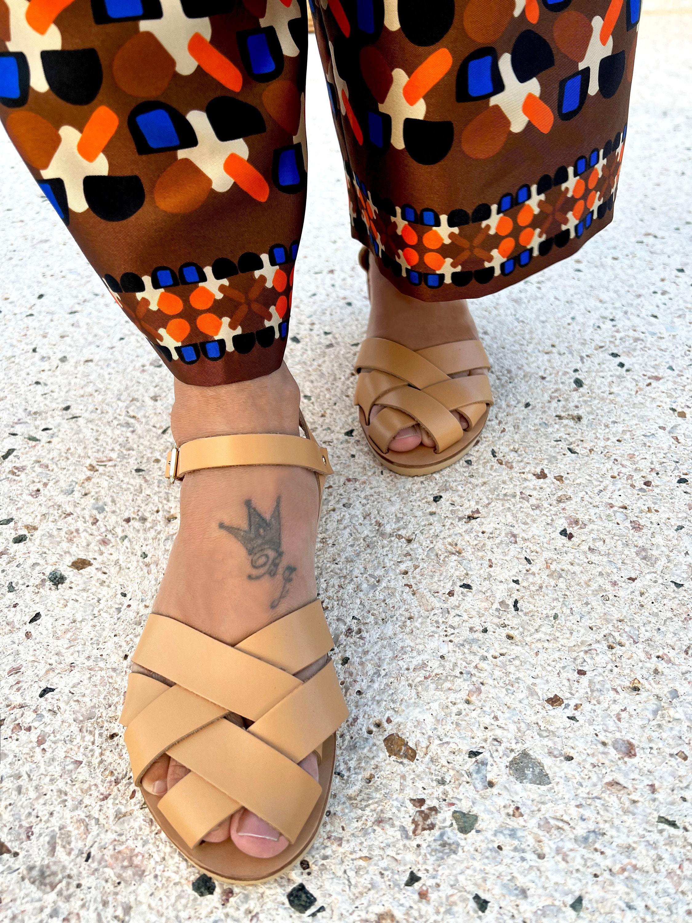 Peep Toe Summer Sandal , Flat Shoes , Women Shoes , Greek Sandals ...