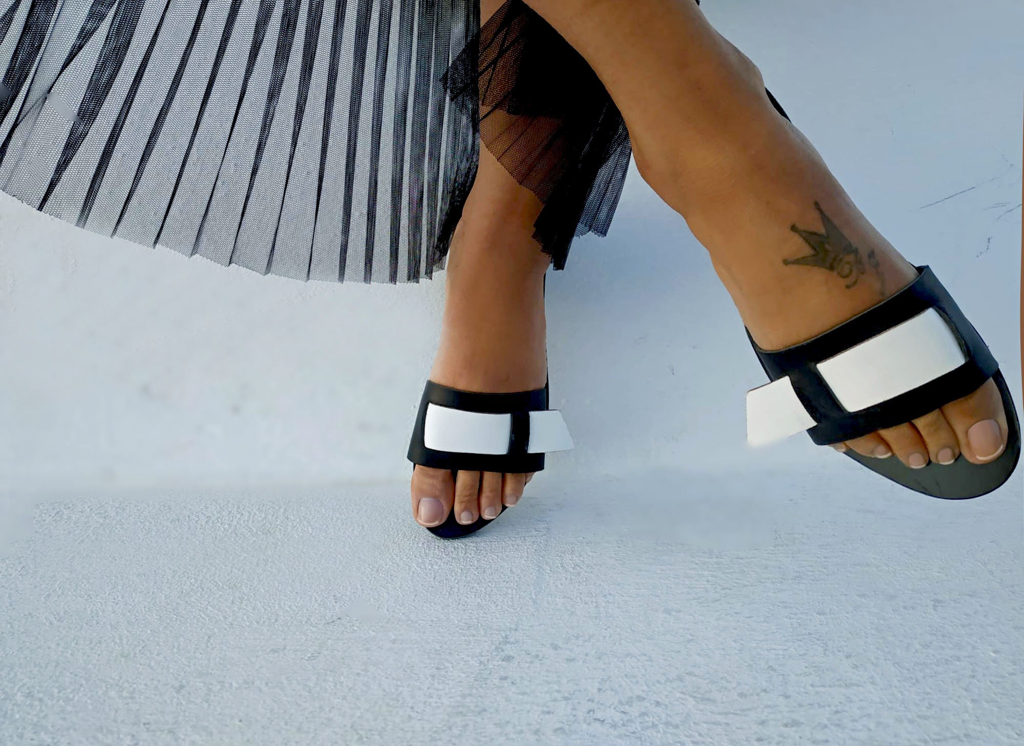 Slide Sandals / Classic Leather Sandals / Handmade Sandals / Minimalist ...
