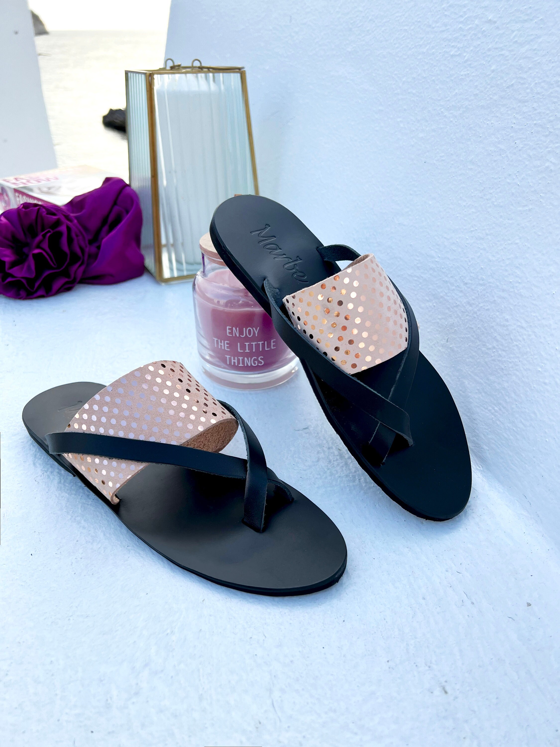 Customized Leather Sandals for Women, Handmade Leather Sandals, Flat ...