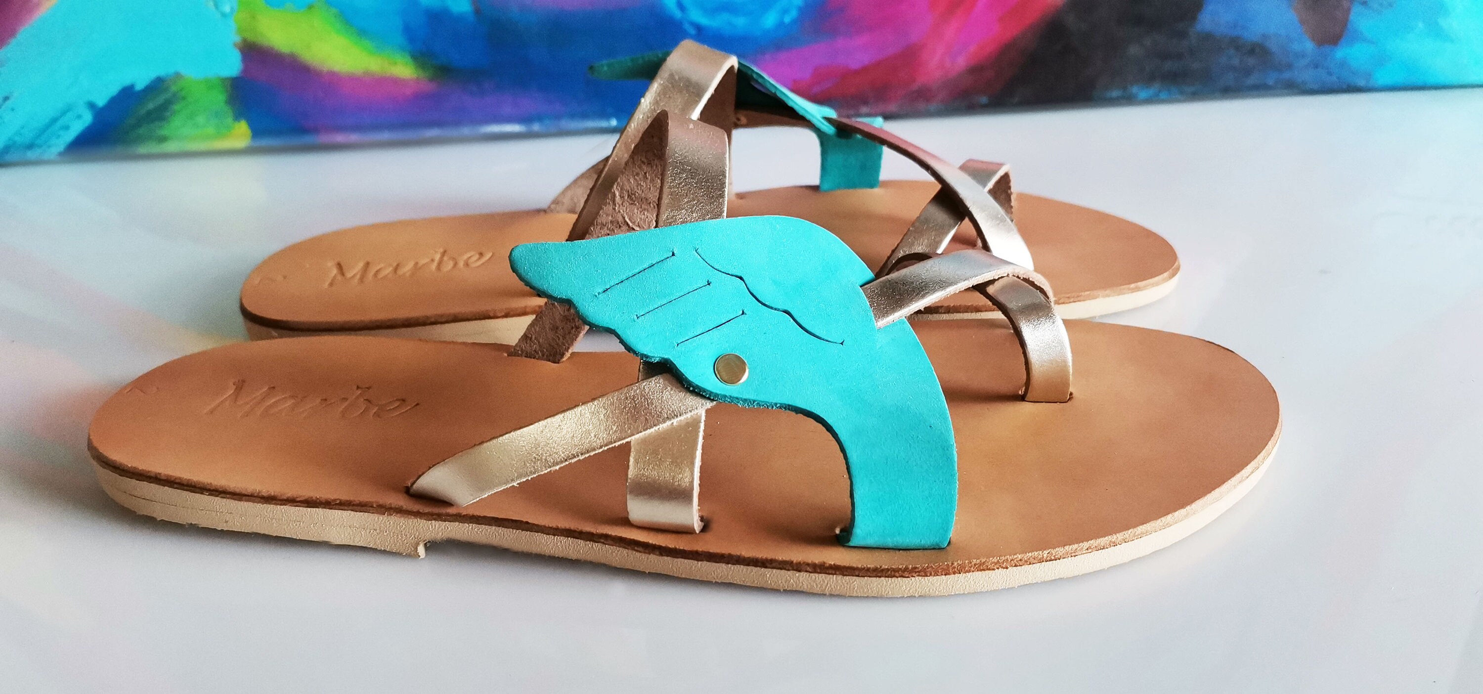 Create Your Own Sandal , Choose the Color / Greek Designer / Flat Shoes ...