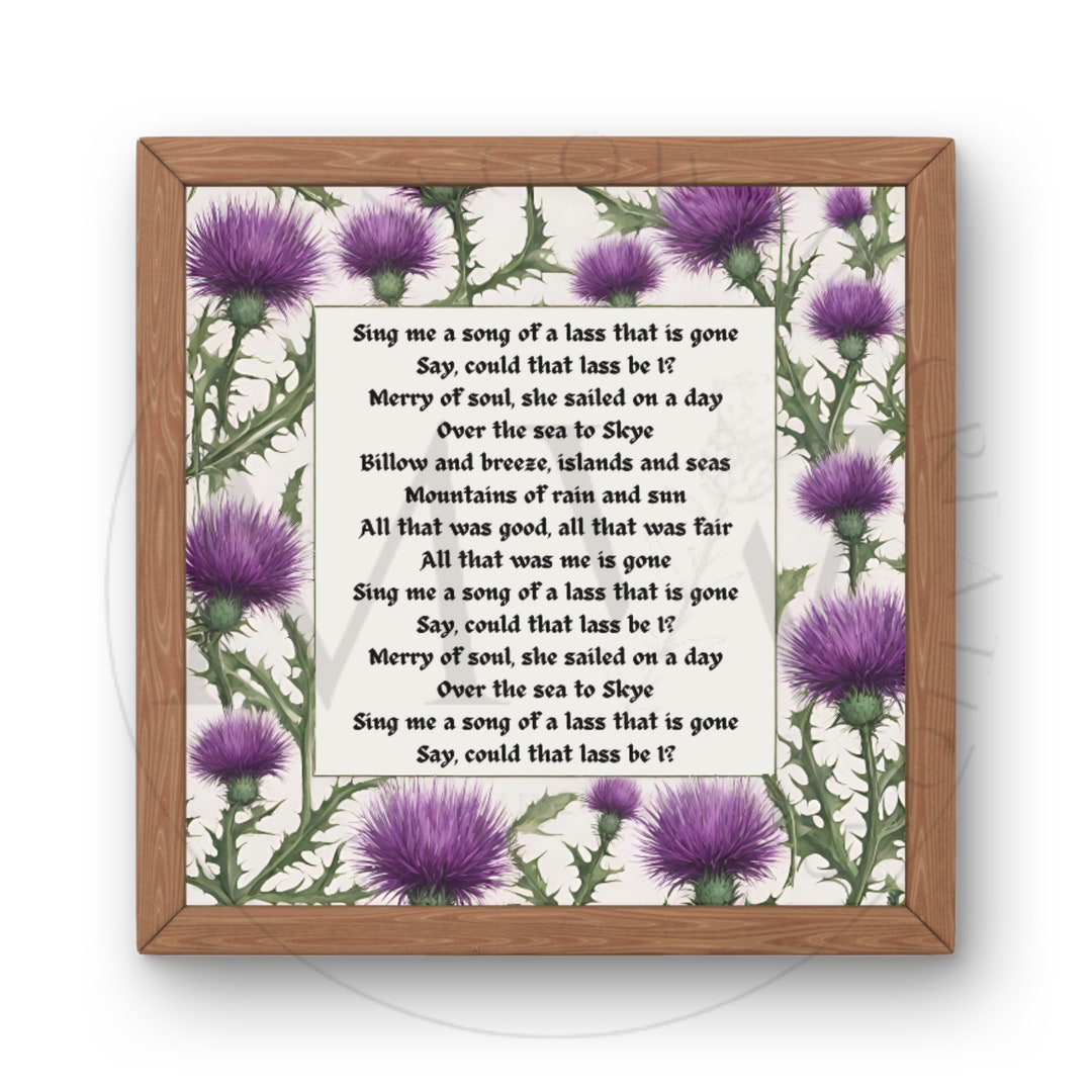 Outlander Theme Song/thistle Frame DIGITAL DOWNLOAD - Etsy UK