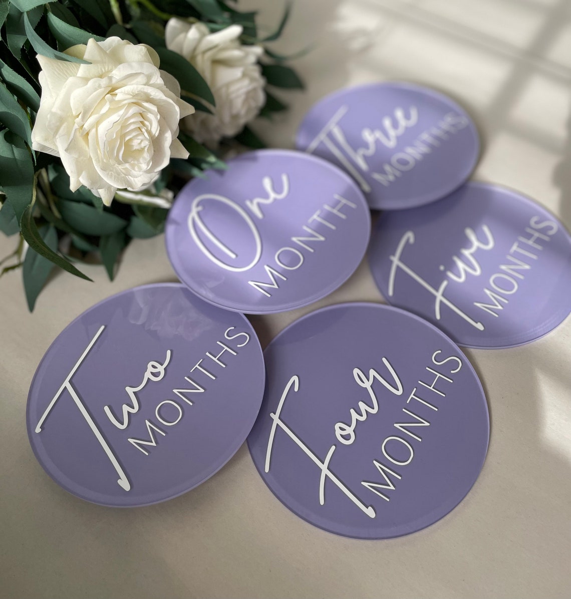Acrylic Baby Milestones 5 INCH Milestone Disks Baby - Etsy