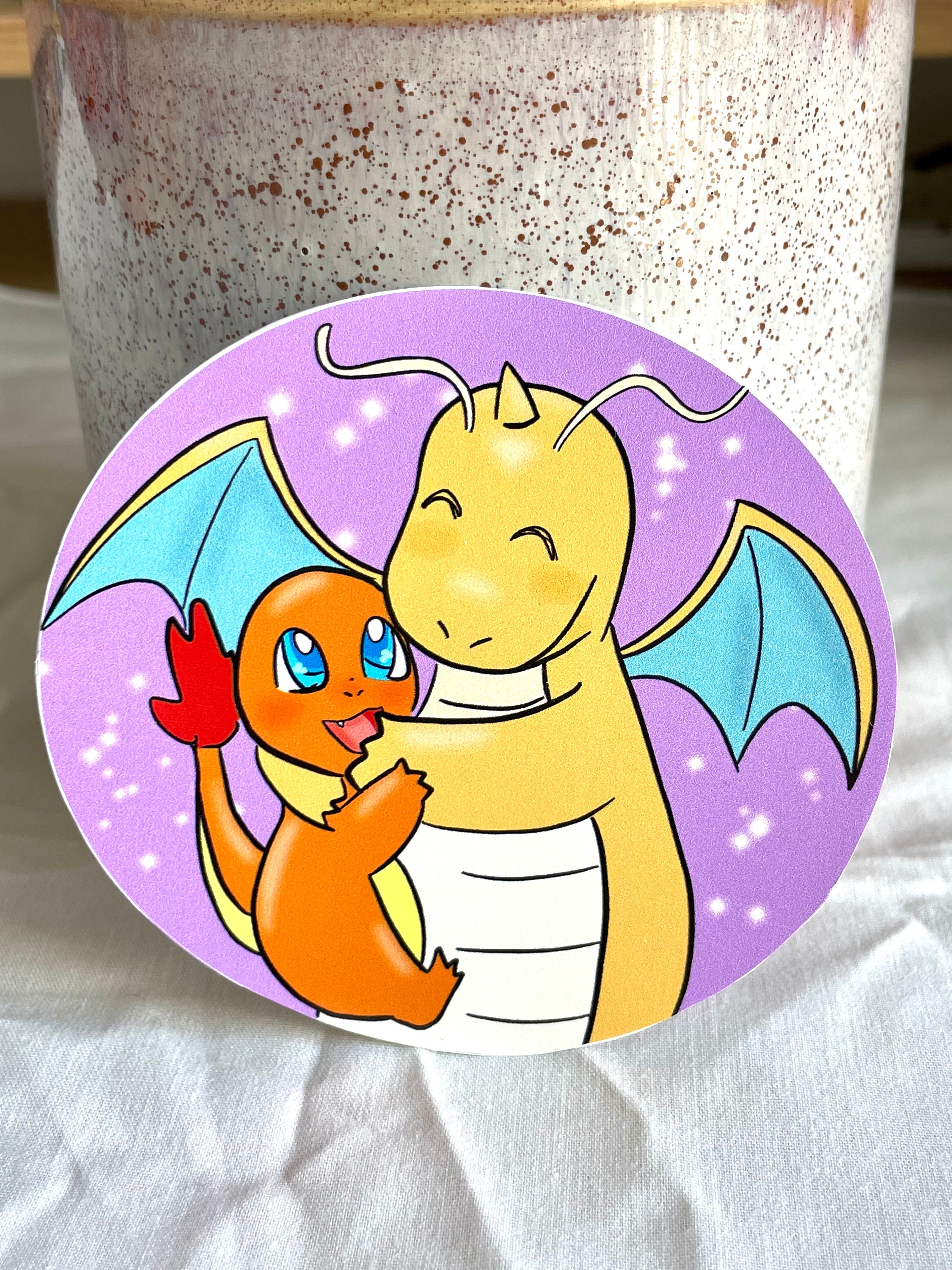 Dragonite Charmander Cuddles Sticker - Etsy
