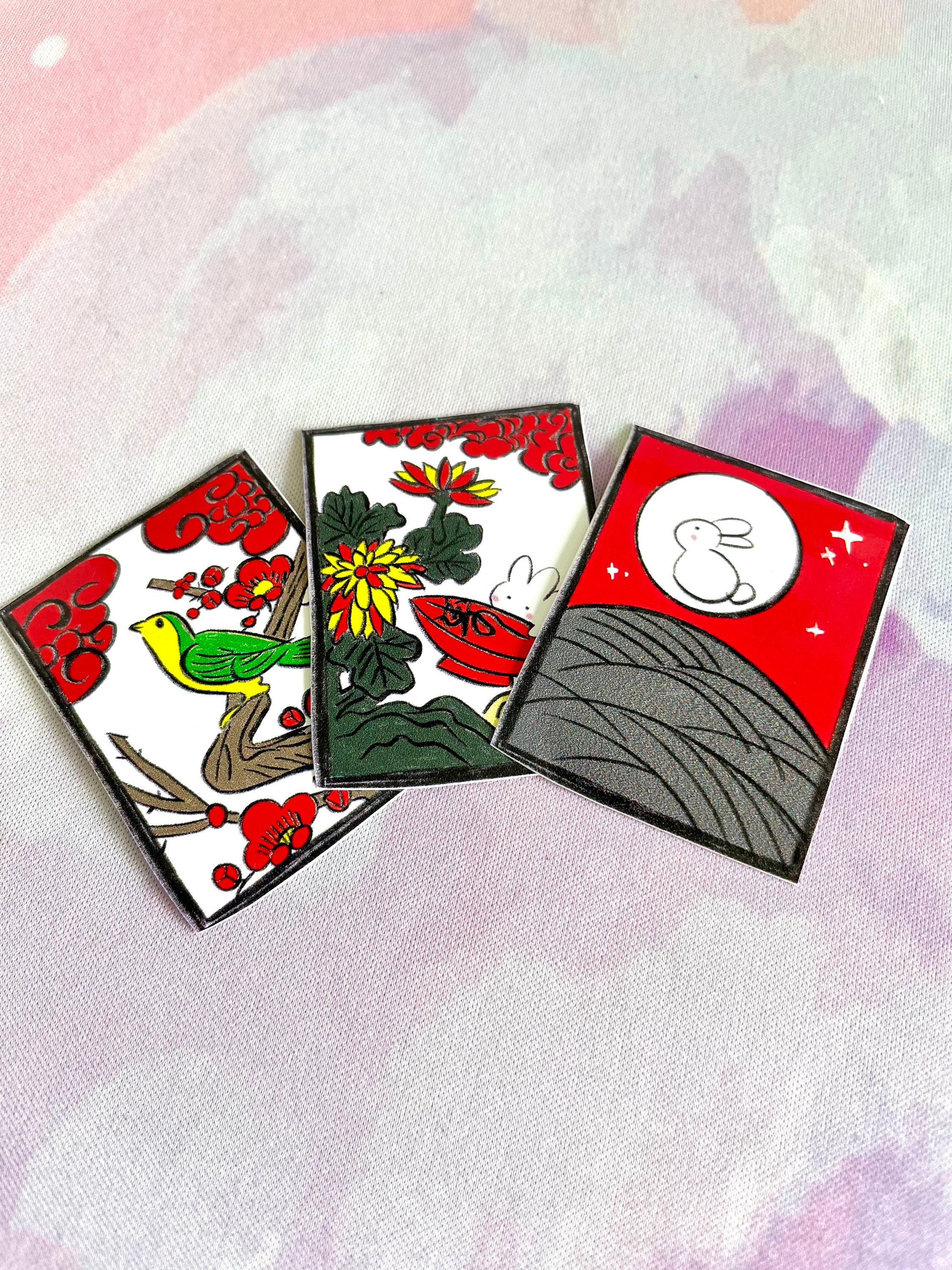 Year of the Rabbit Hanafuda Decal Set of 3 - Etsy