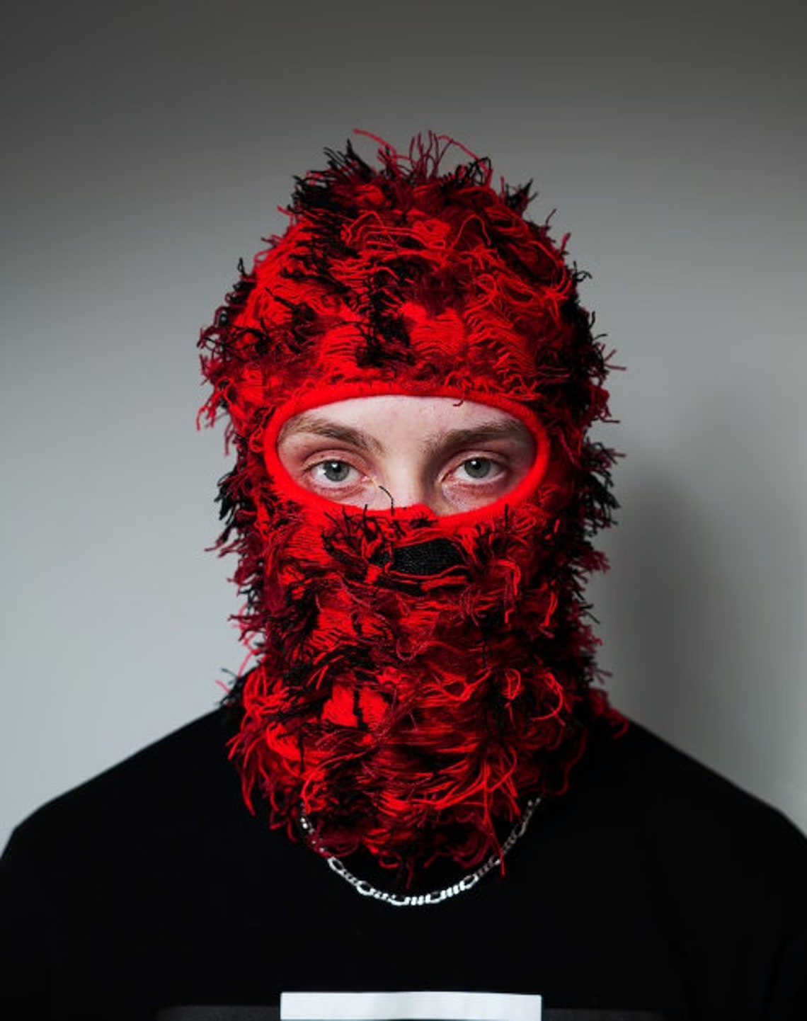 Edgy and Bold Distressed Black Balaclava, the Iconic Shiesty Aesthetic ...