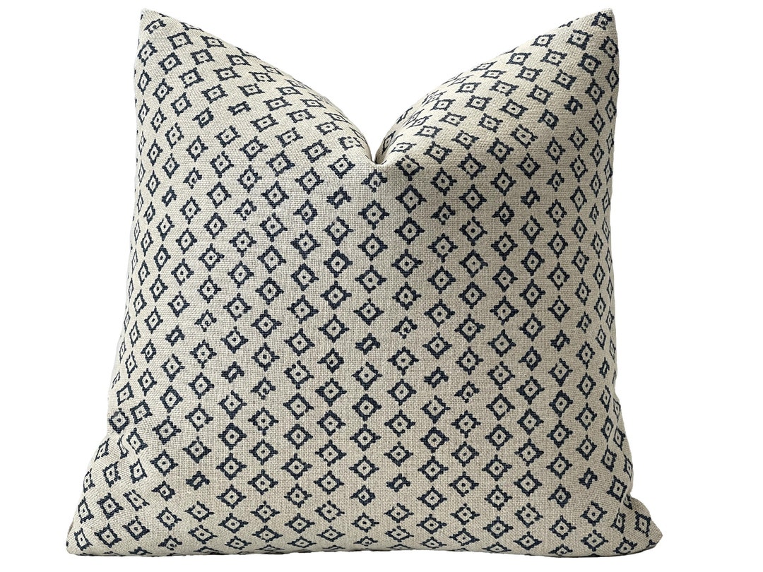 Peter Dunham Kumbh Pillow Cover in Indigo Natural, Decorative Throw ...
