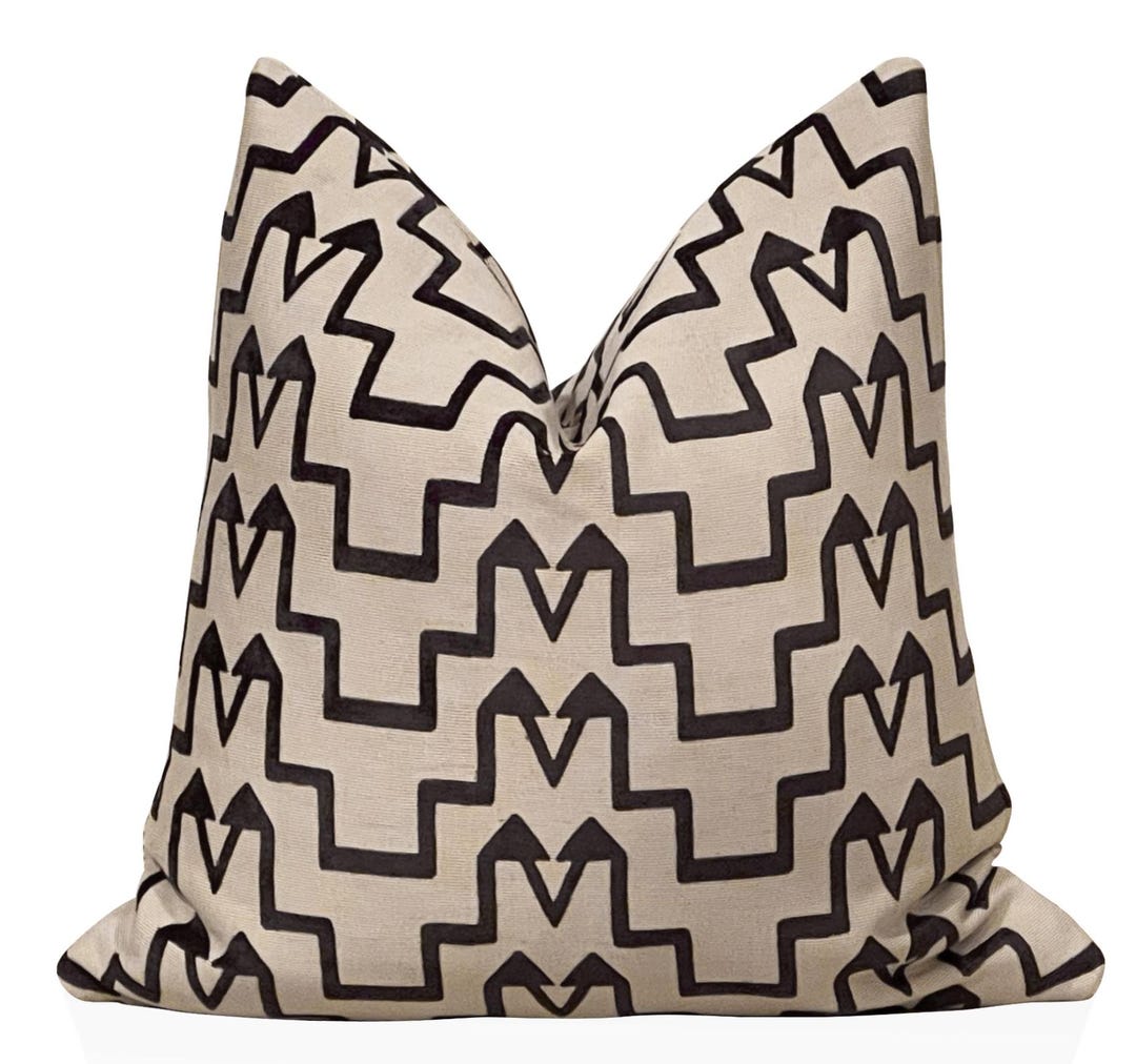 Schumacher Turkish Step Pillow Cover in Brown,designer Pillow ...