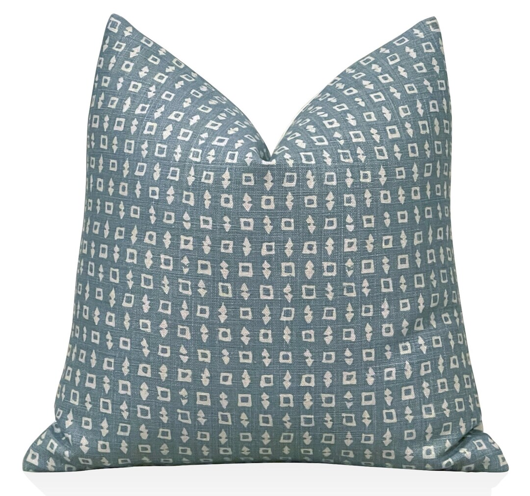 Peter Dunham Wabi Pillow Cover in Ocean, Designer Pillow, Living Room ...