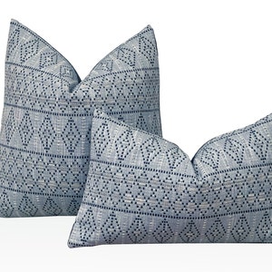 Peter Dunham Souk Pillow Cover in Indigo and Ocean, Living Room ...