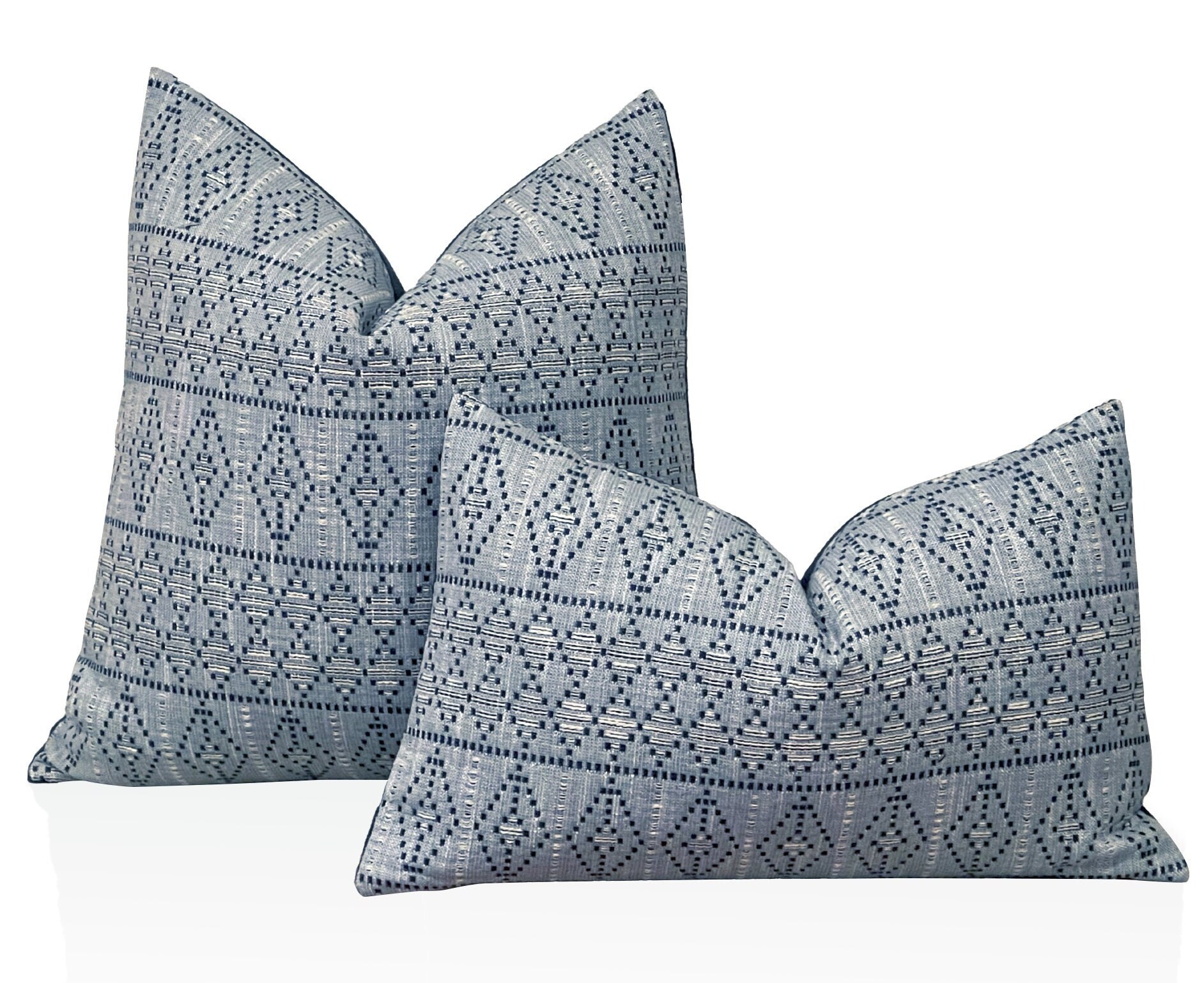 Peter Dunham Souk Pillow Cover in Indigo and Ocean, Living Room ...