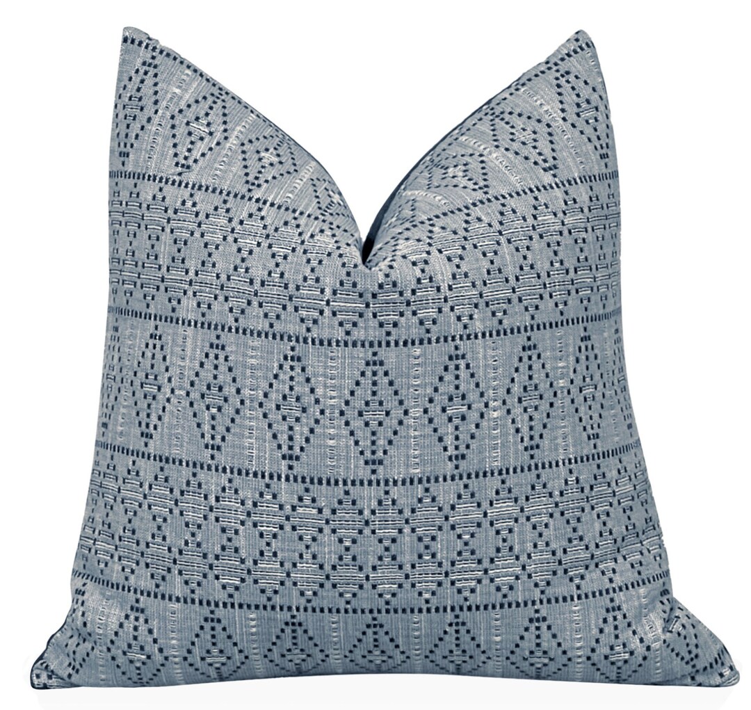 Peter Dunham Souk Pillow Cover in Indigo and Ocean, Living Room ...