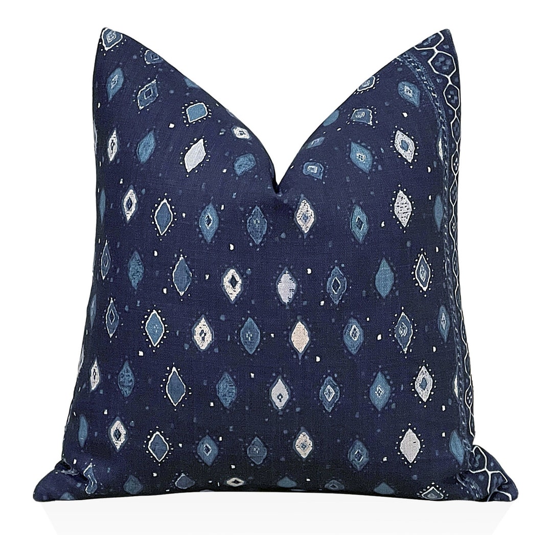 Peter Dunham Pillow Oona Pillow Cover in Blue/blue Throw Cushion ...