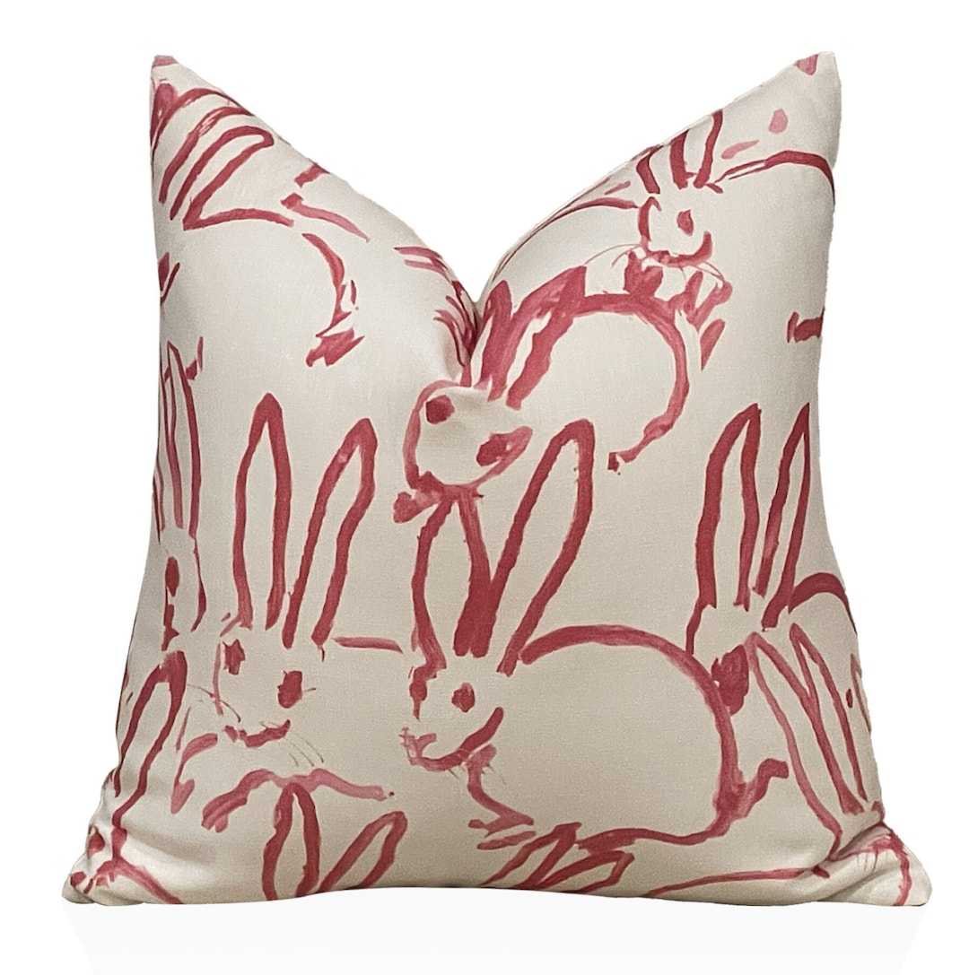 Pink Bunny Pillow, Lee Jofa Groundworks, Animal Hutch Pillow ...