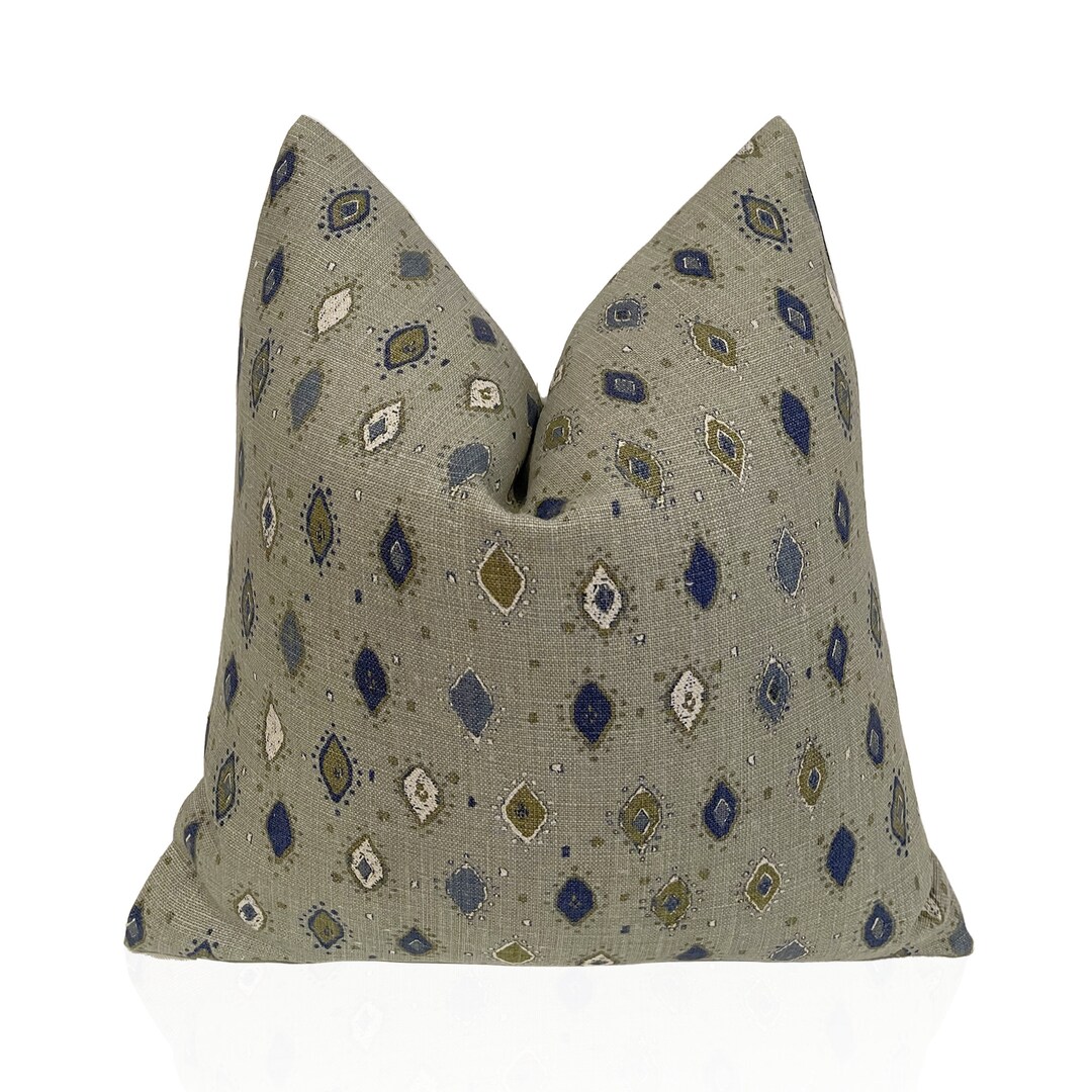 Peter Dunham Pillow Oona in Ocean/ Indigo, Decorative Throw Pillow ...