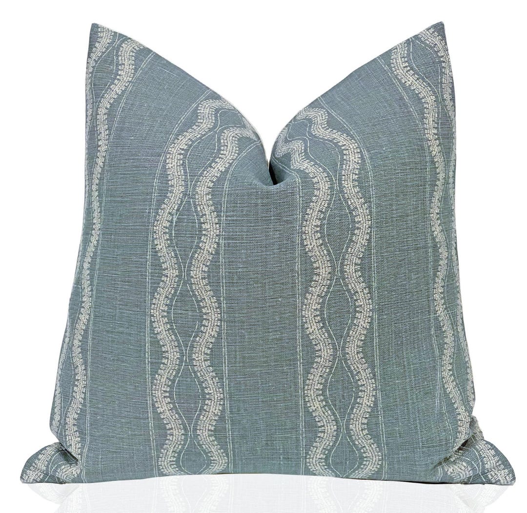 Peter Dunham Zanzibar Pillow Cover in Ocean, Designer Pillow - Etsy