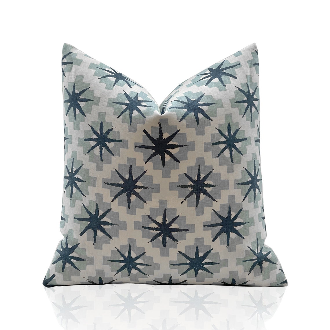 Peter Dunham Starburst Pillow Cover in Blue Decorative Throw - Etsy