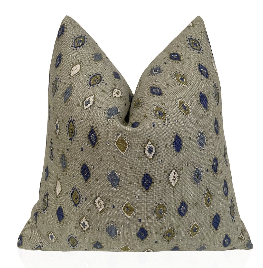 Peter Dunham Pillow Oona in Ocean/ Indigo, Decorative Throw Pillow ...