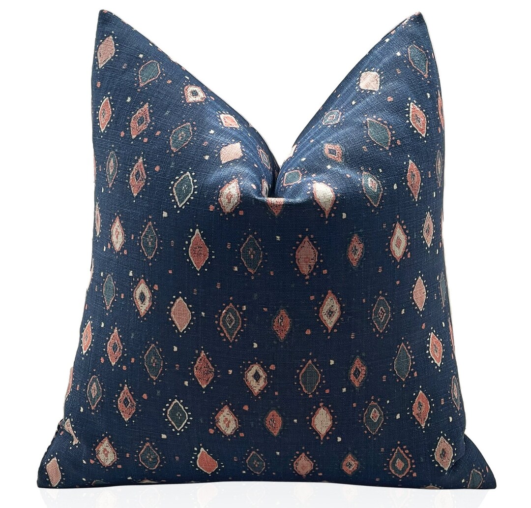 Peter Dunham Pillow Oona in Pink/blue Decorative Throw Pillow, Designer ...