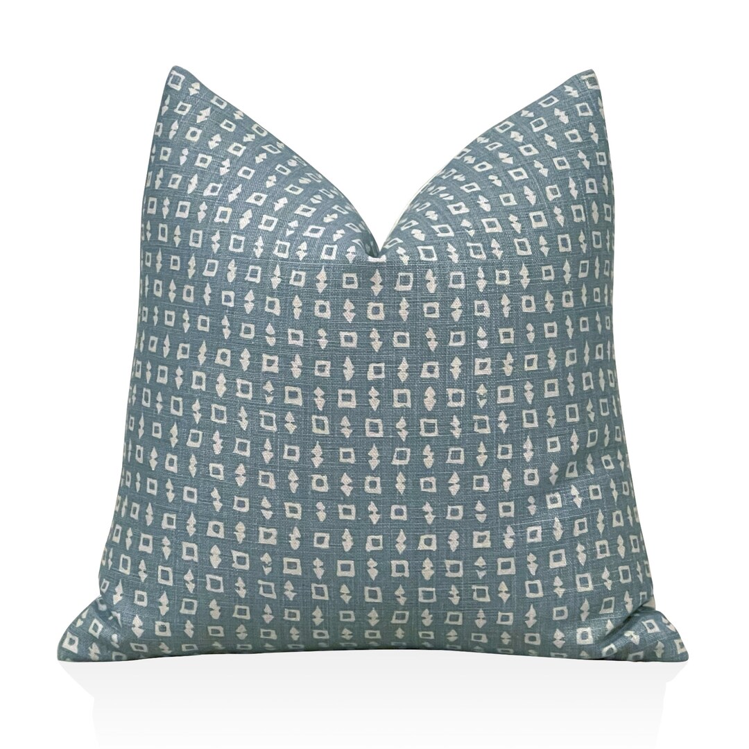 Peter Dunham Wabi Pillow Cover in Ocean, Designer Pillow, Living Room ...