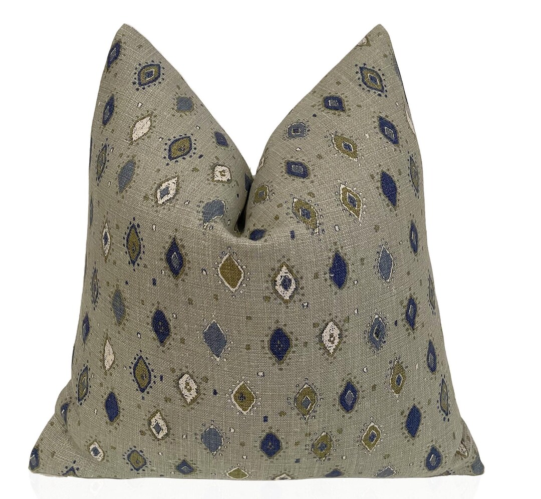 Peter Dunham Pillow Oona in Ocean/ Indigo, Decorative Throw Pillow ...