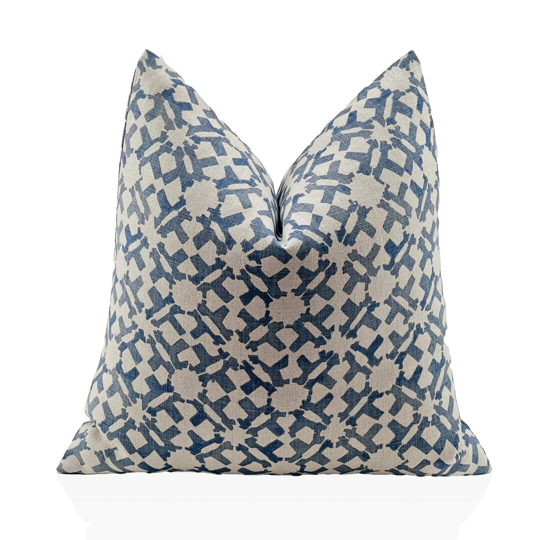 Peter Dunham Orcha Pillow Cover in Indigo, Blue Decorative Throw Pillow ...
