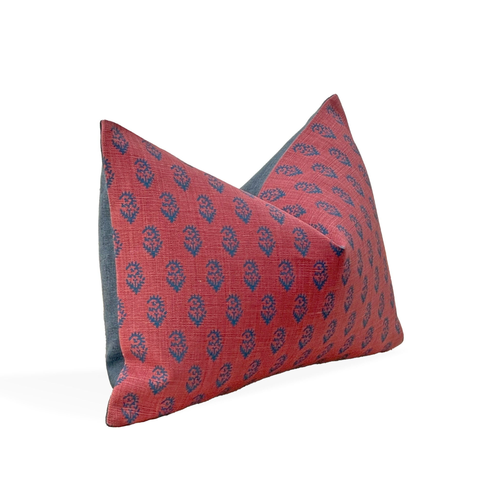 Peter Dunham Rajmata Tonal Pillow Cover in Indigo Raspberry, Decorative ...