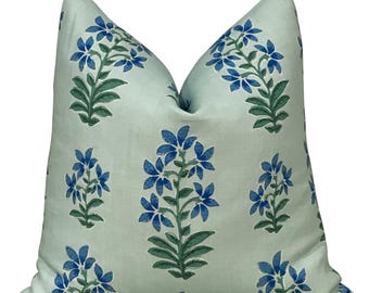 Peter Dunham Ikat in the Ocean Colorway 100% Linen Double Sided Pillow ...