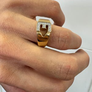 E Letter Ring, Name Ring, Initial Men Ring, Men Diamond Ring, 14k ...
