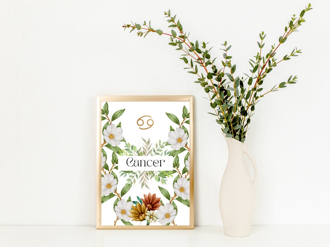 Personalized Art Print Cancer Zodiac Sign Art Digital Download Art ...