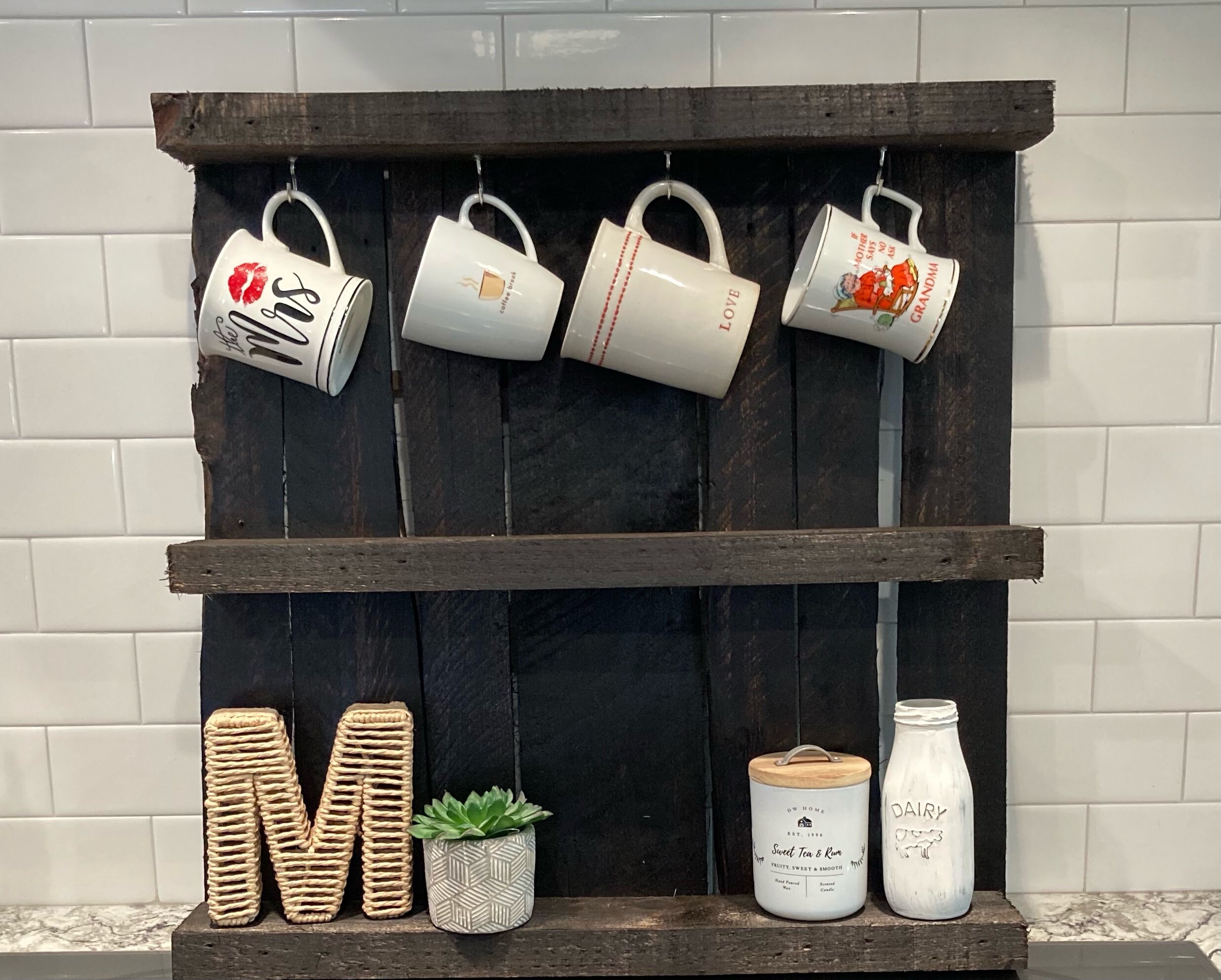 Rustic Pallet Shelf | Authentic Rustic Hand Crafted Wood Shelves ...
